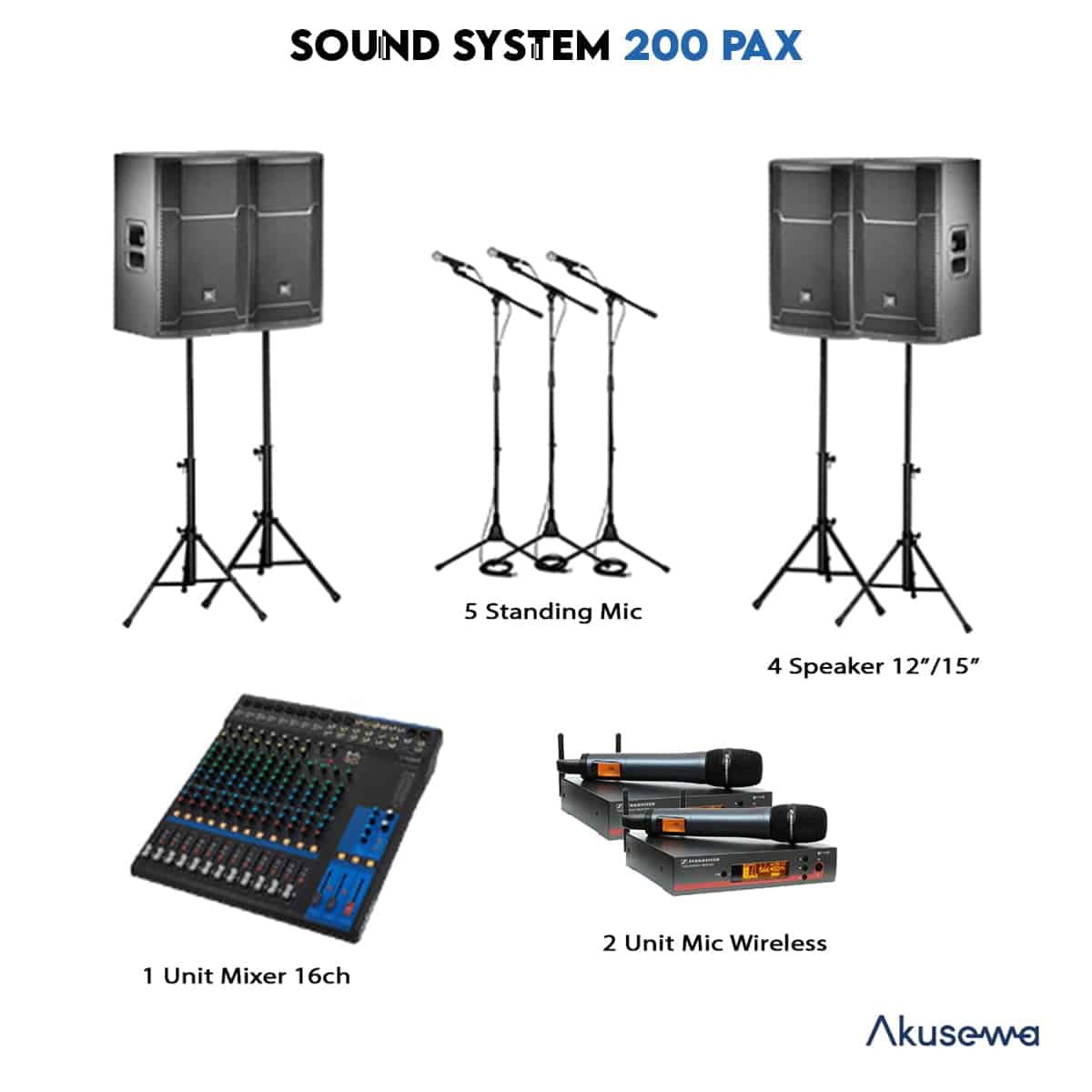 Sound System 2.000 watt – Akusewa